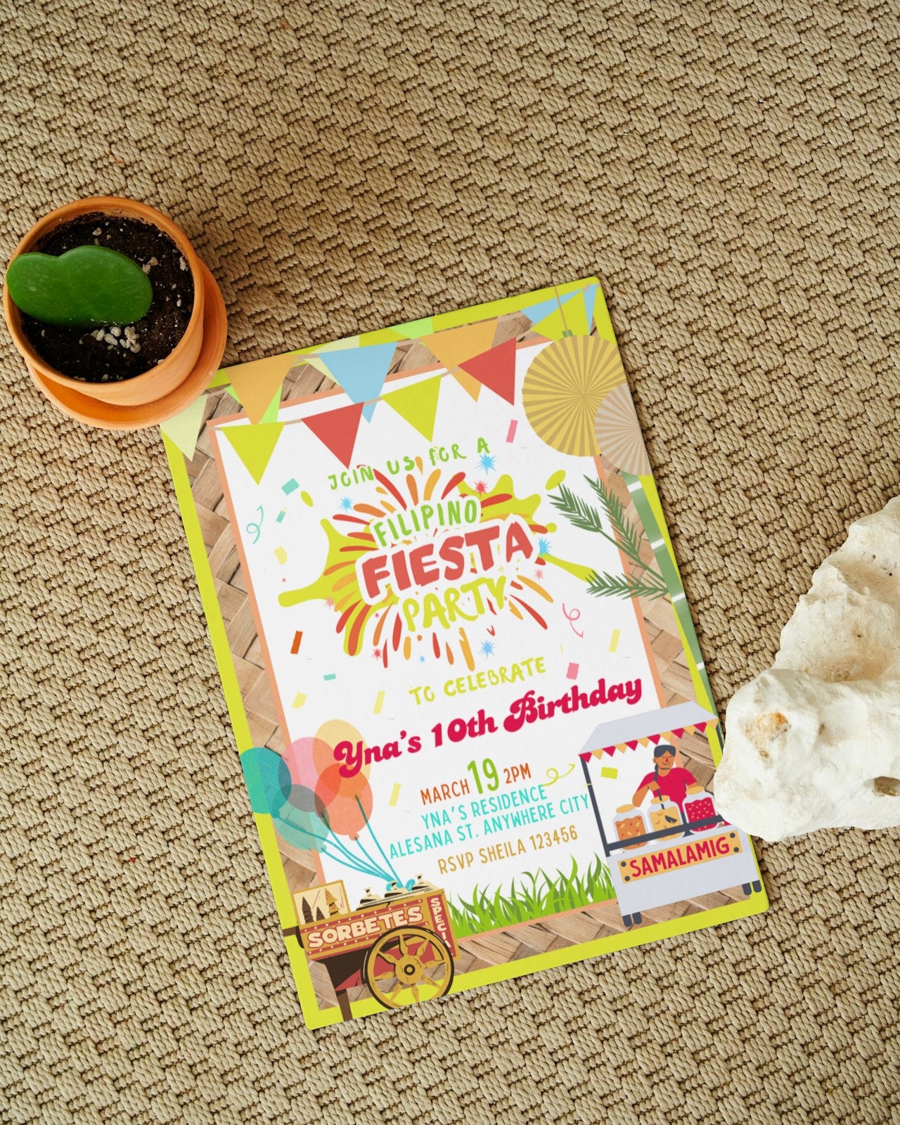 Editable Filipino Fiesta Theme Party Bundle Birthday Invitation ...