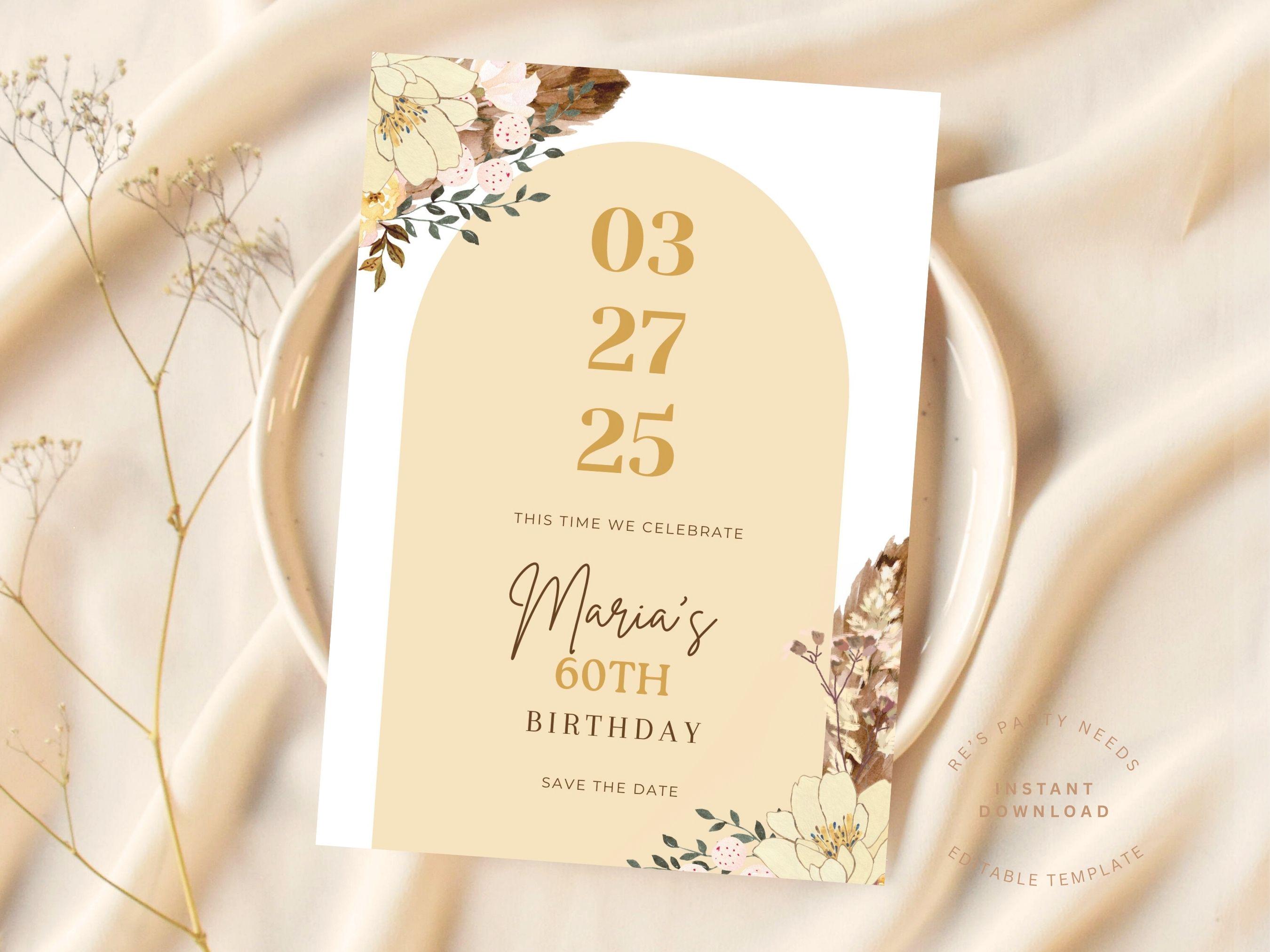 DIY Filipiniana Tagalog Birthday and Wedding Save the Date Invitation ...
