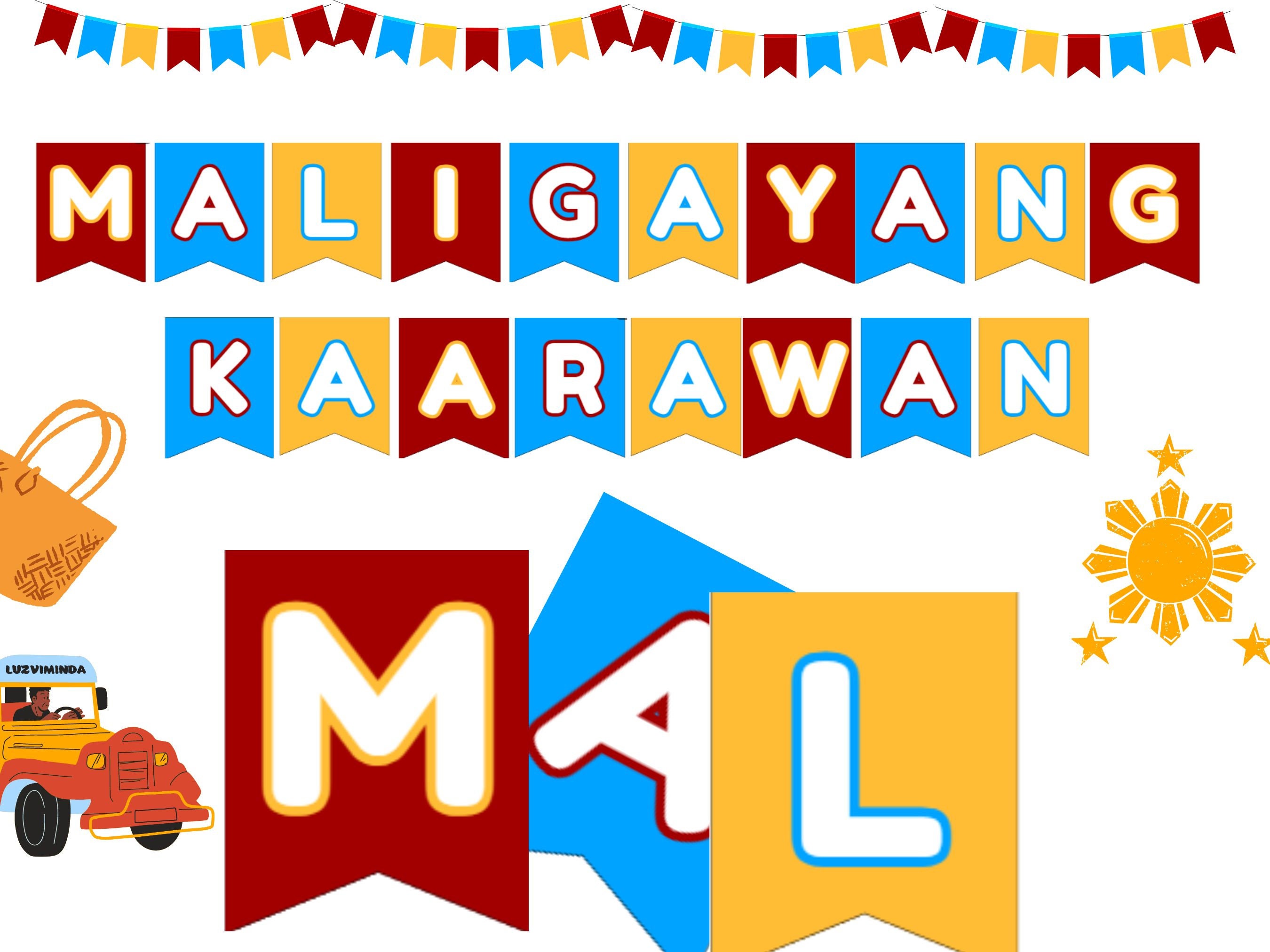 Filipino Birthday Banner Filipino Party Decoration Maligayang Kaarawan ...