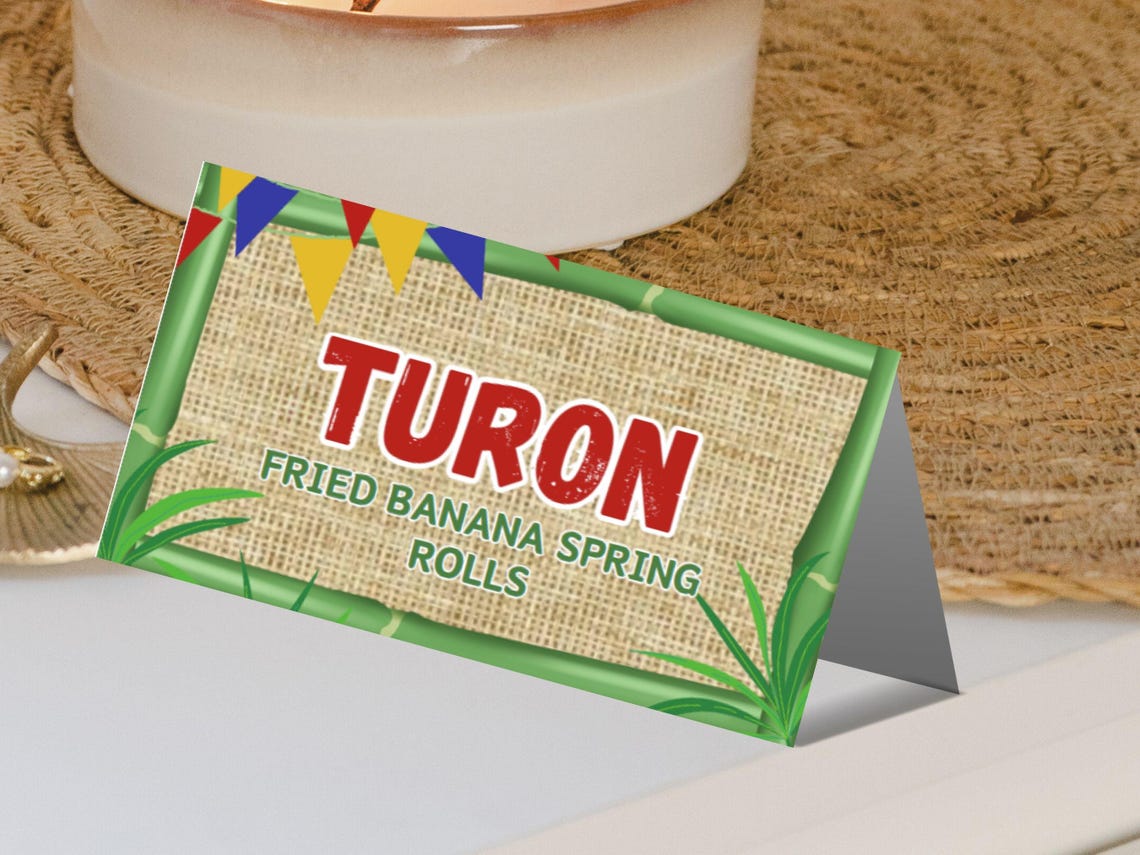 Editable Filipino Party Fiesta Food Tent Template, Filipino Party ...