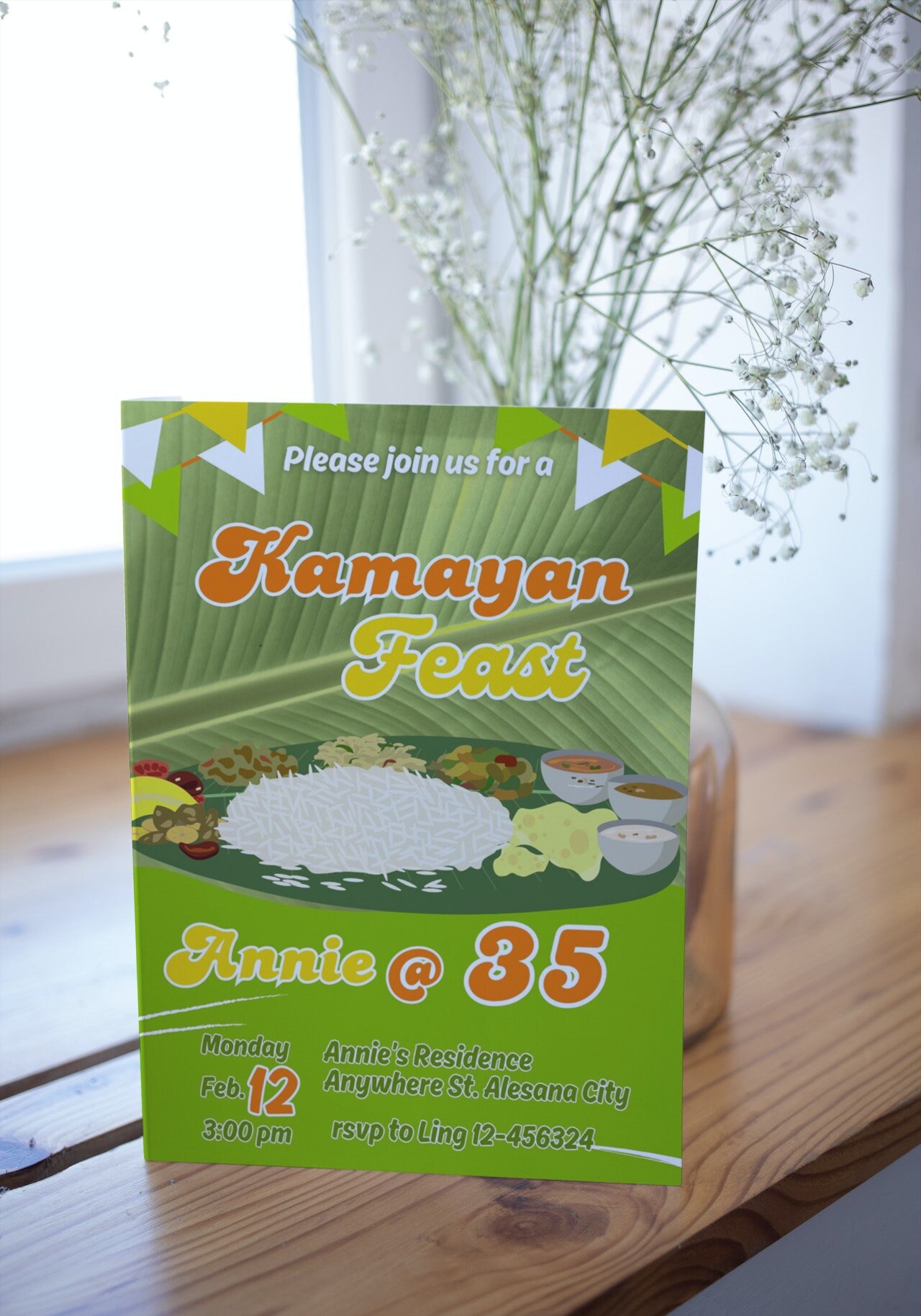 Editable Filipino Fiesta Theme Birthday Invitation | Canva | Filipino ...