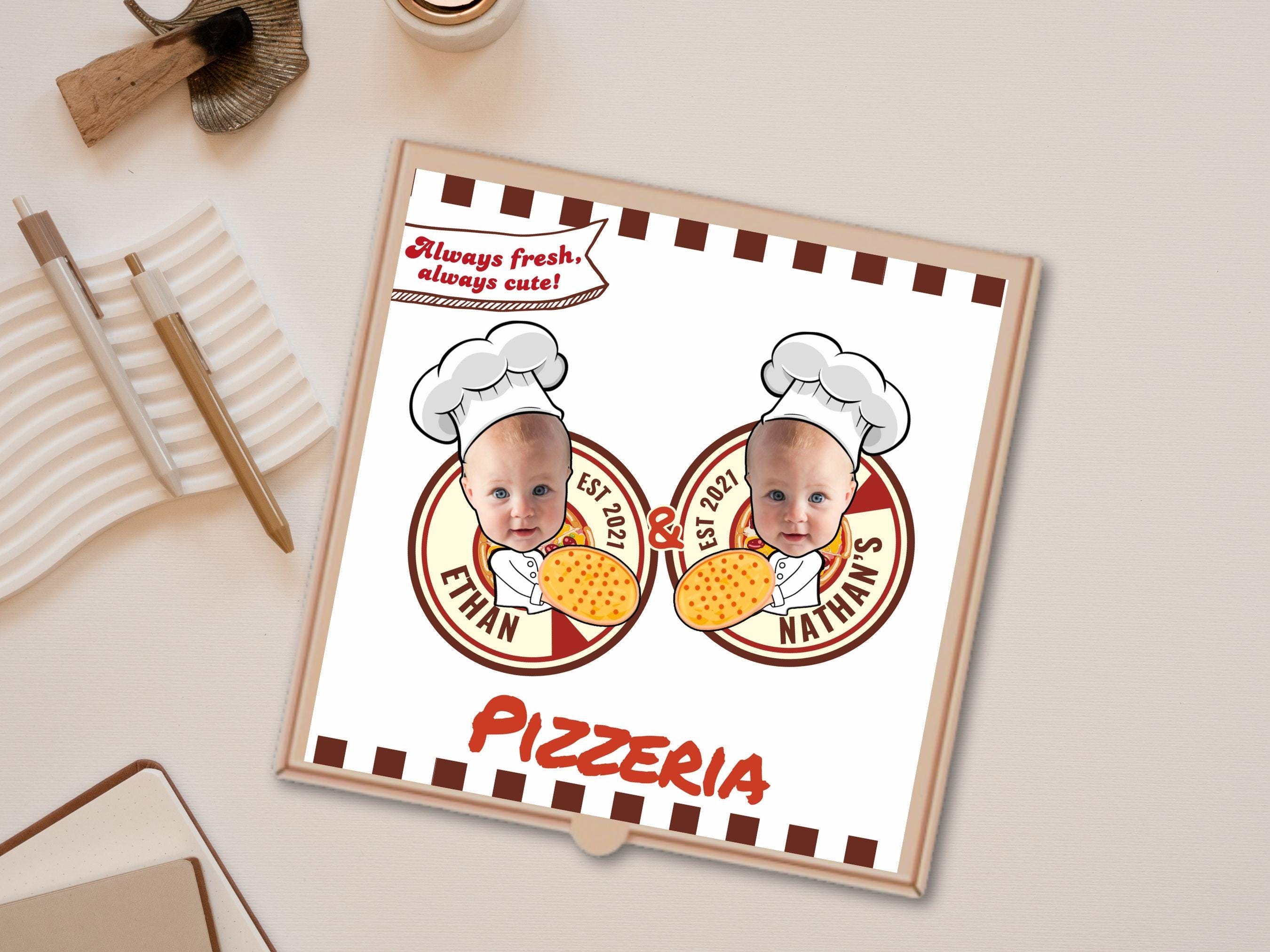 Pizza Box Printable Label for Joint Parties, Pizza Birthday Party ...