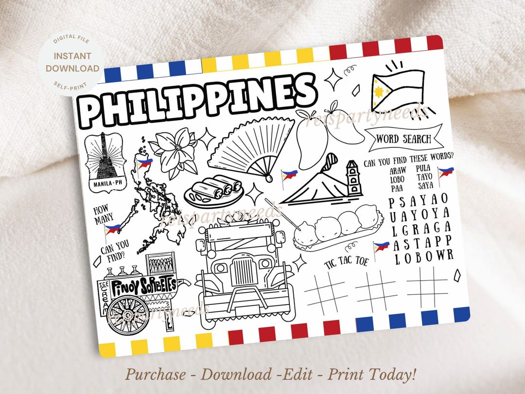 Philippines Activity Printables for Kids- Philippines I Spy Game ...