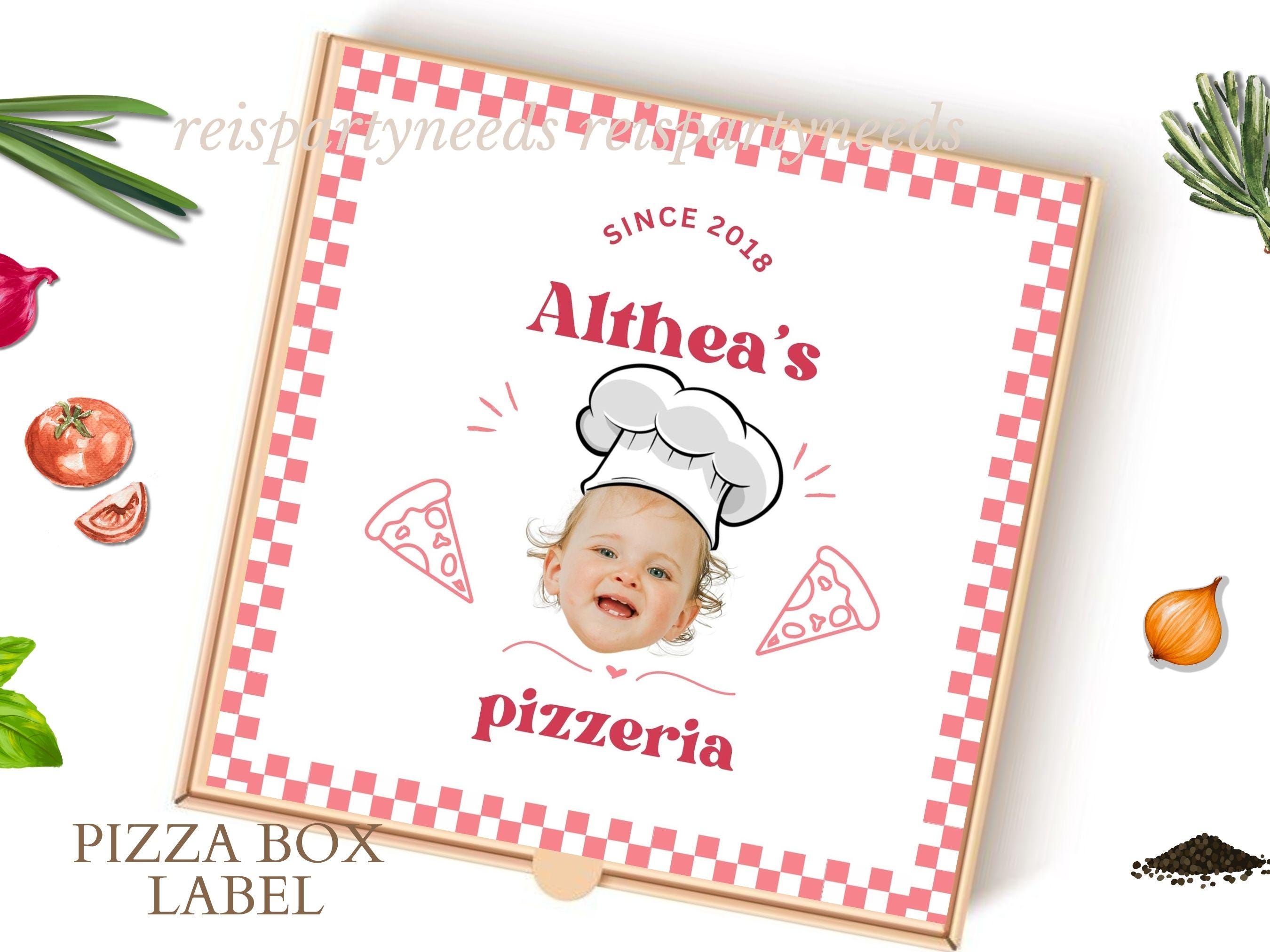 Custom Face Pink Pizza Box Printable, Pizza Birthday, Adults Kids Pizza ...