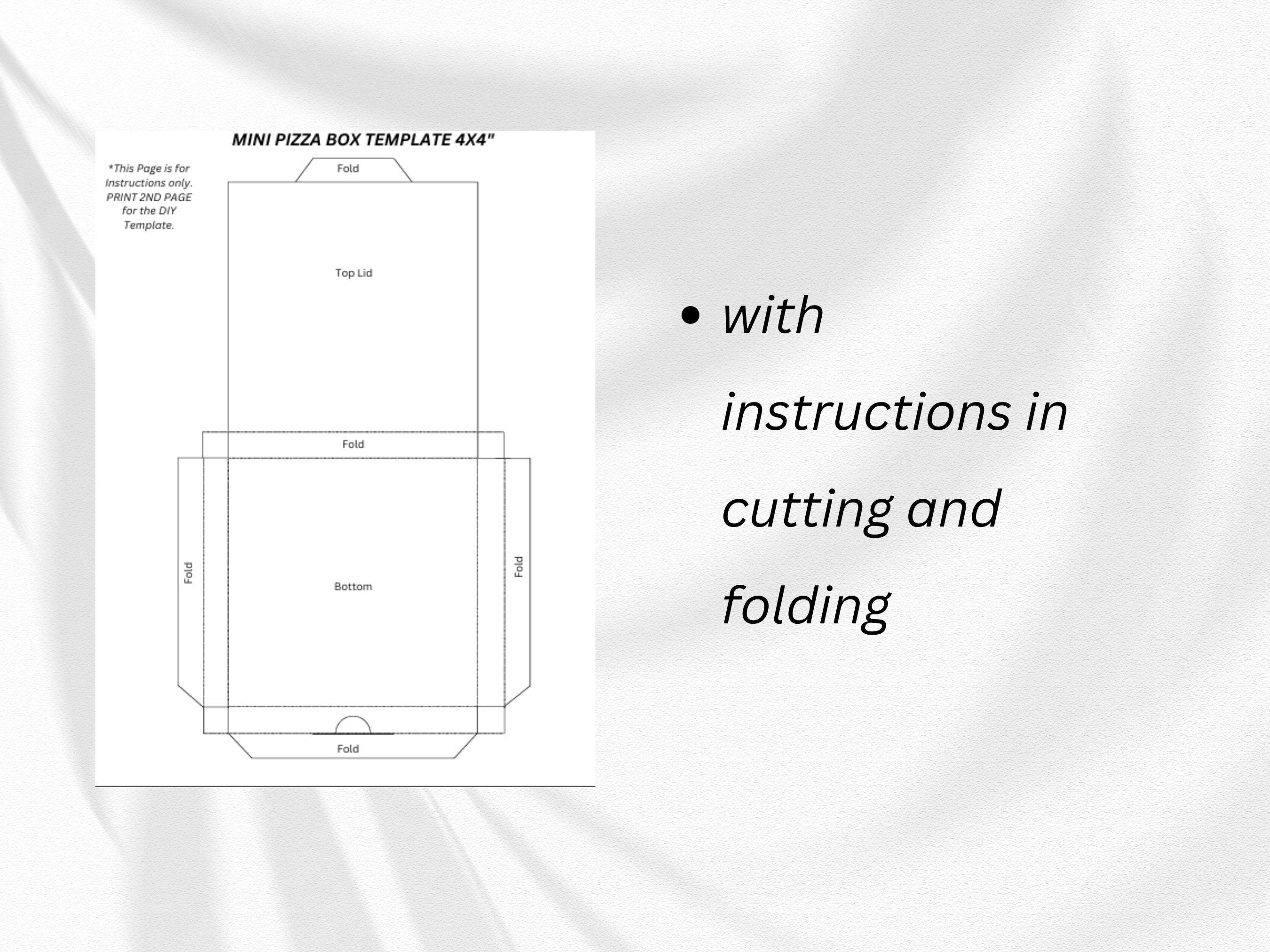 Printable Mini Pizza Box Template, DIY Pizza Party Box, Pizza Slice Box ...