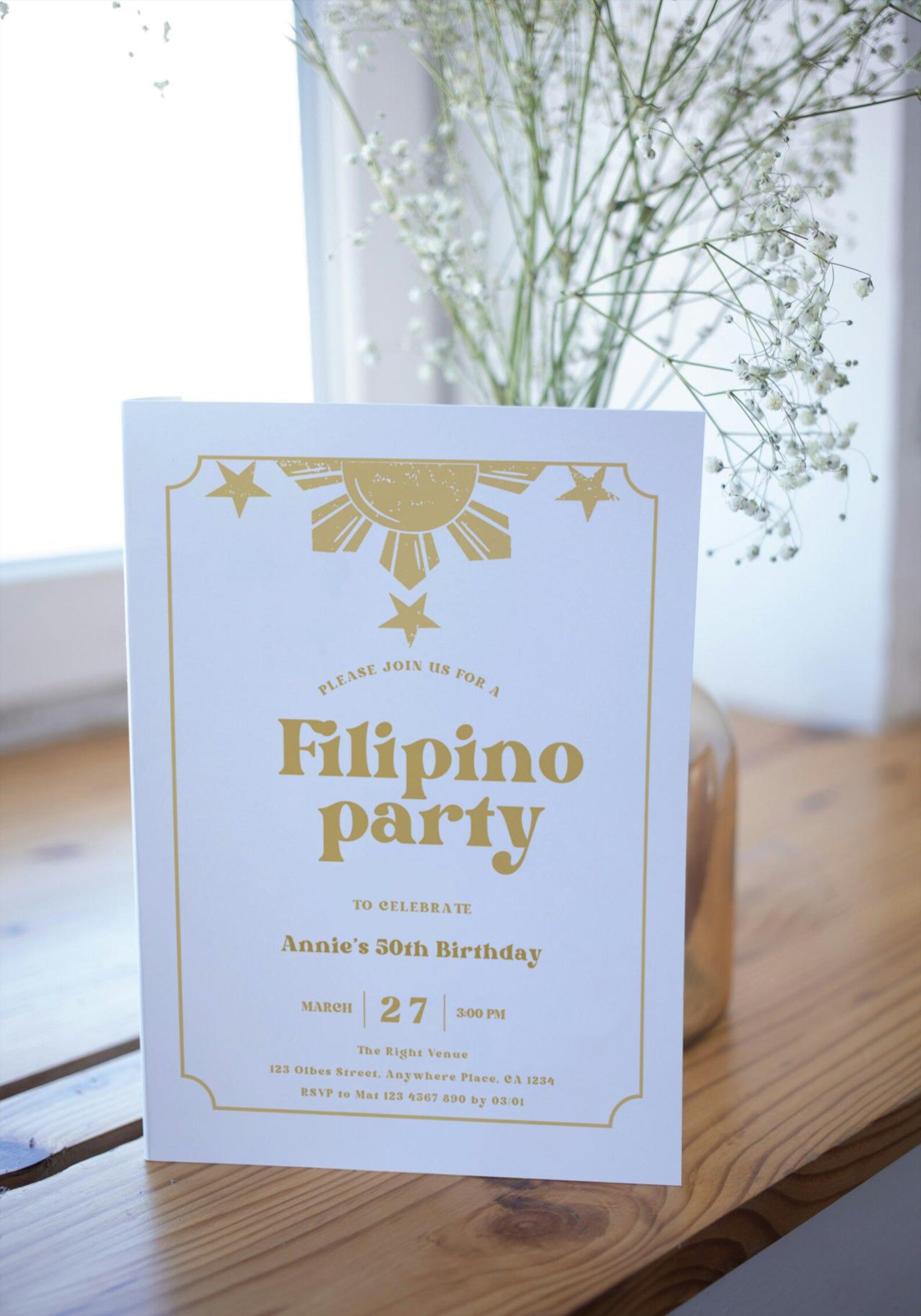Editable Filipino Party Theme Invitation | Filipino Birthday ...