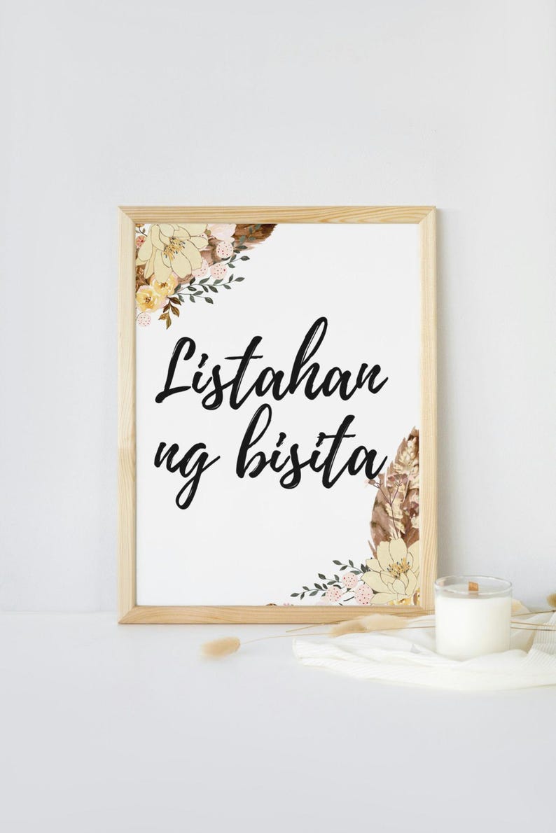 Boho Filipino Party Signs, Filipino Floral Wedding and Birthday Party ...