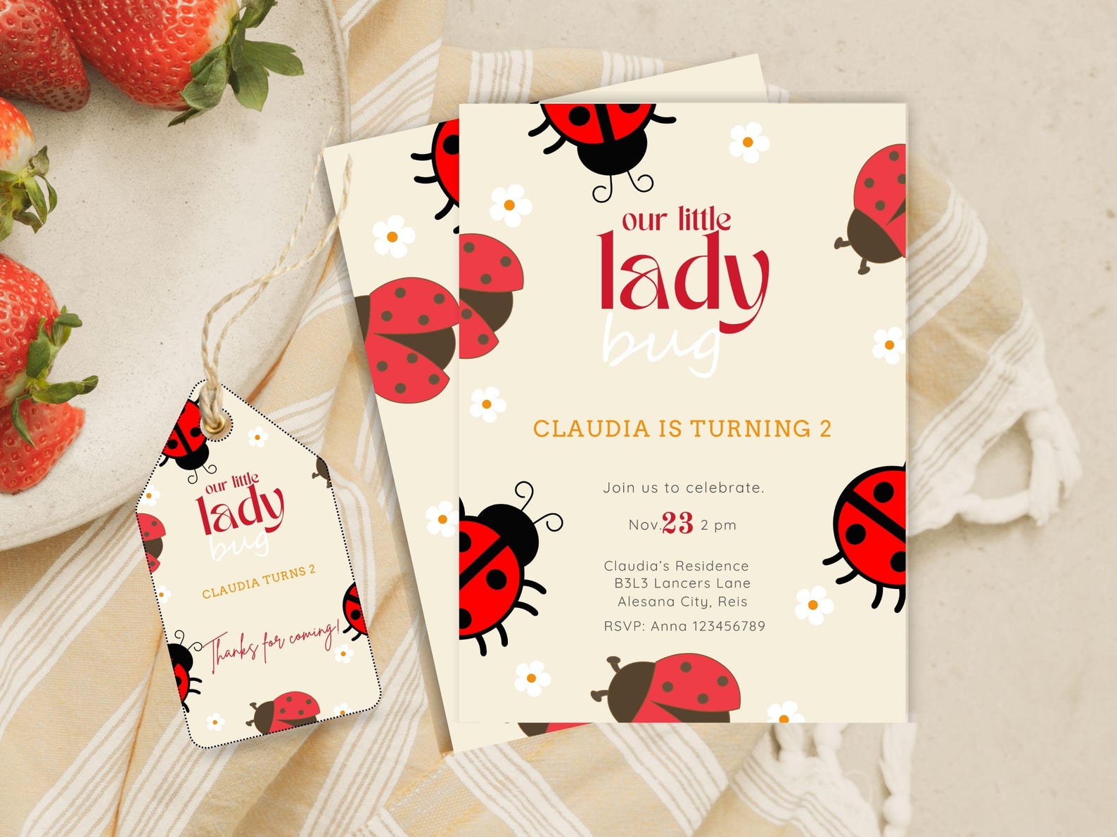 Ladybug Daisy Birthday Decoration - Digital Download - Printable Lady ...