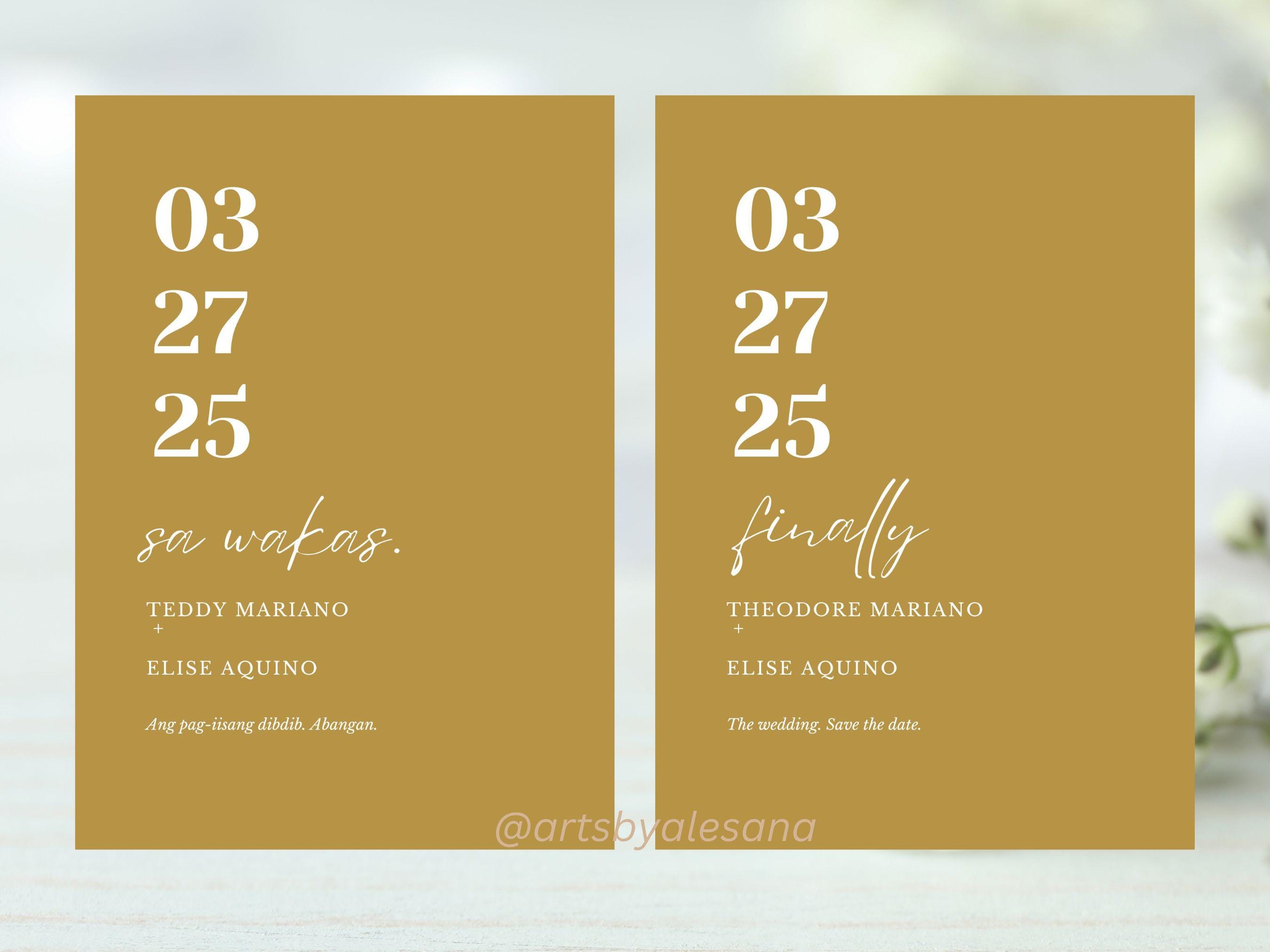 Tagalog Filipiniana Arch Wedding Invitation Template Filipino Arch ...