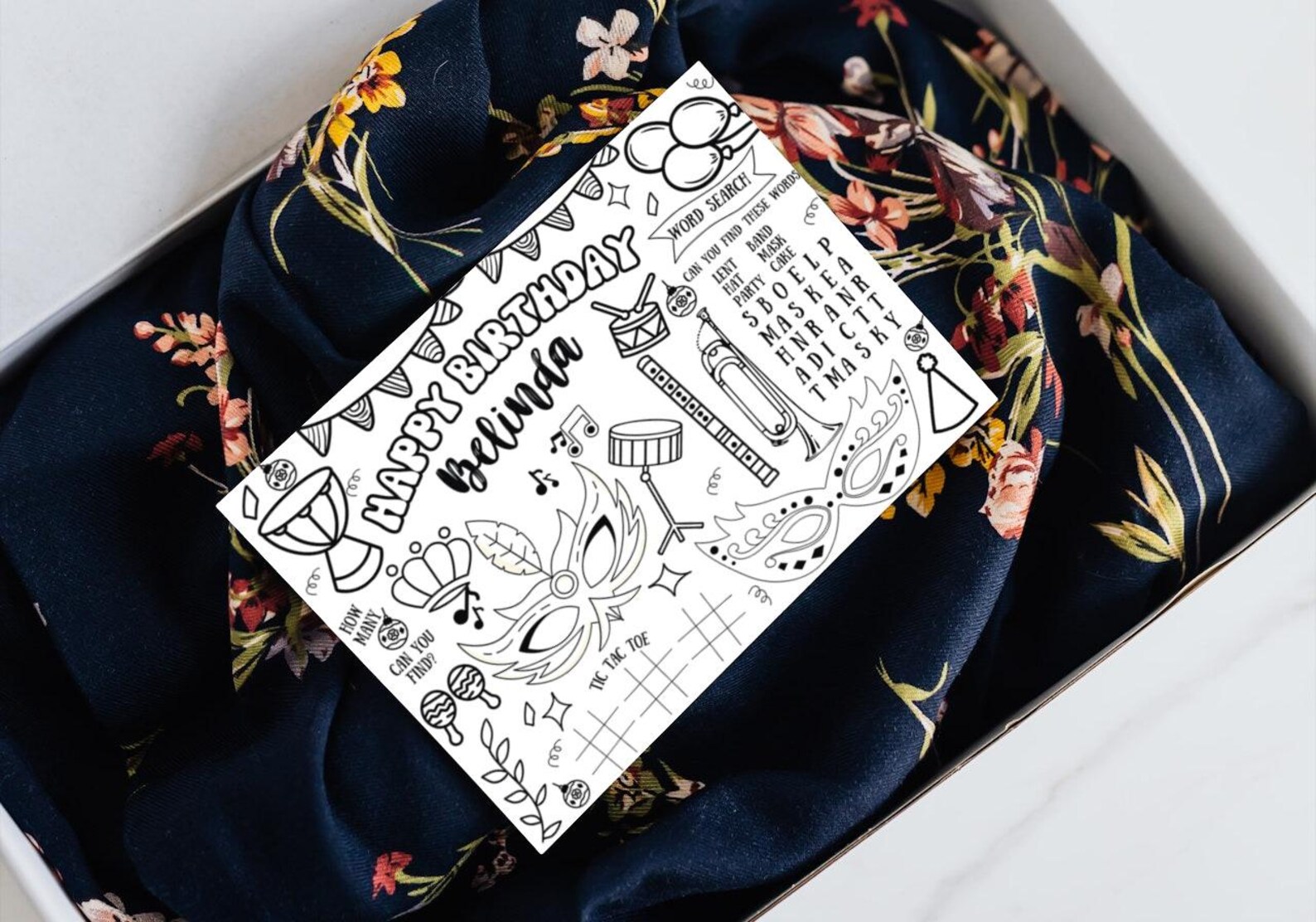 Mardi Gras Coloring Placemat, Printable Mardi Gras Activity Placemat ...