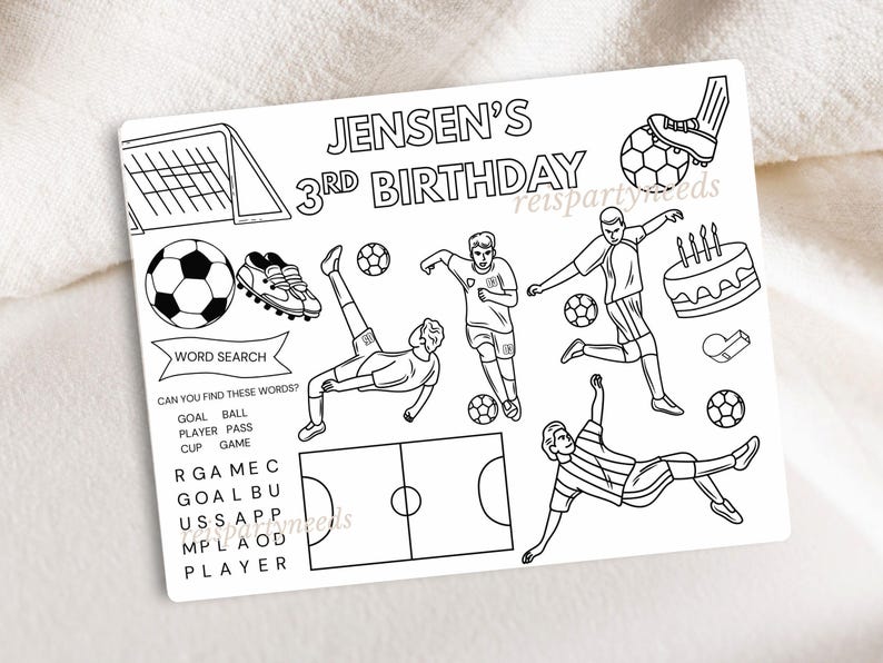 Editable Soccer Football Futbol Printable Activity and Coloring Pages ...