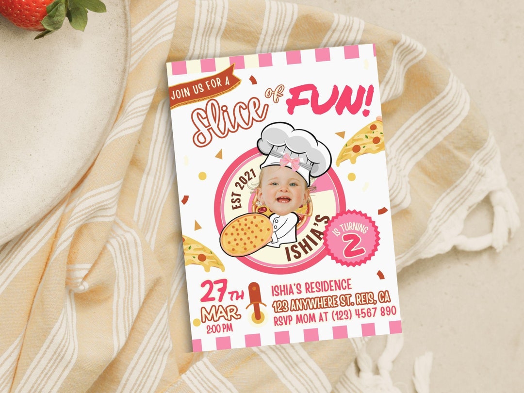 Personalized Pizza Invitation Custom Printable With Photo Pizza Party ...