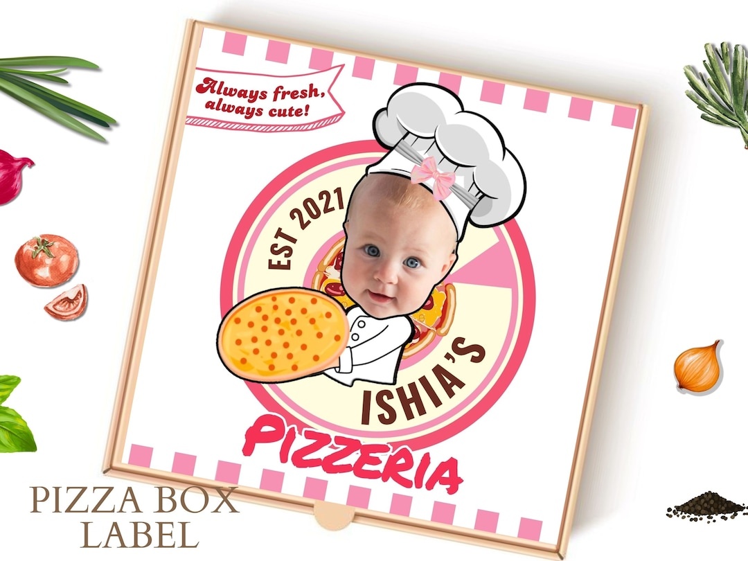 Personalized Pizza Box Custom Printable With Photo Pizza Party ...