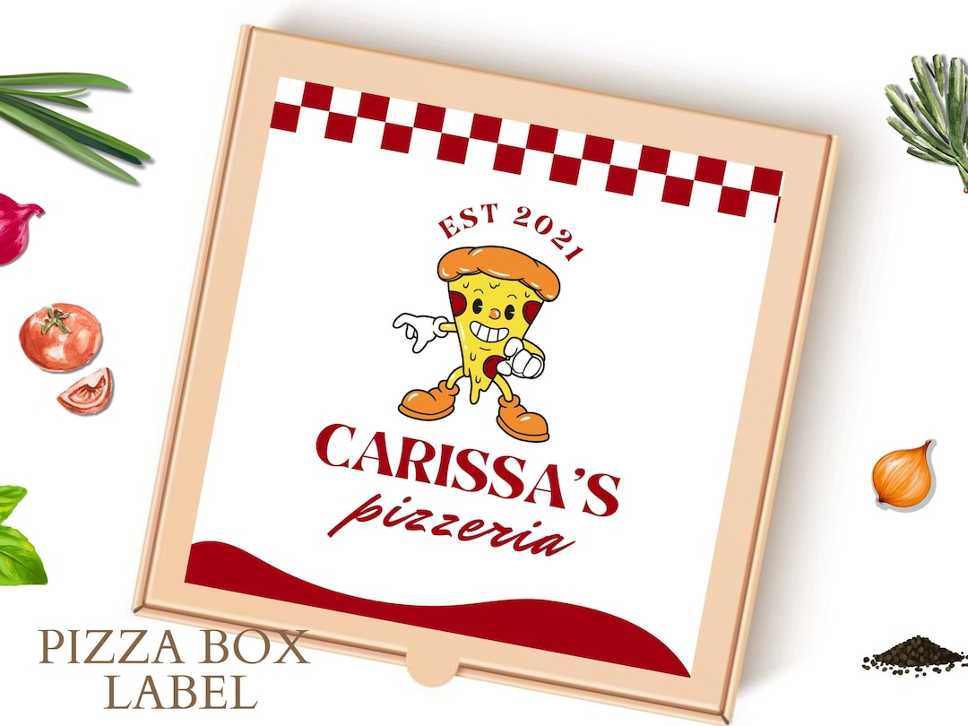 Pizza Box Custom Printable White Pizza Party Decoration Pizza Chef ...
