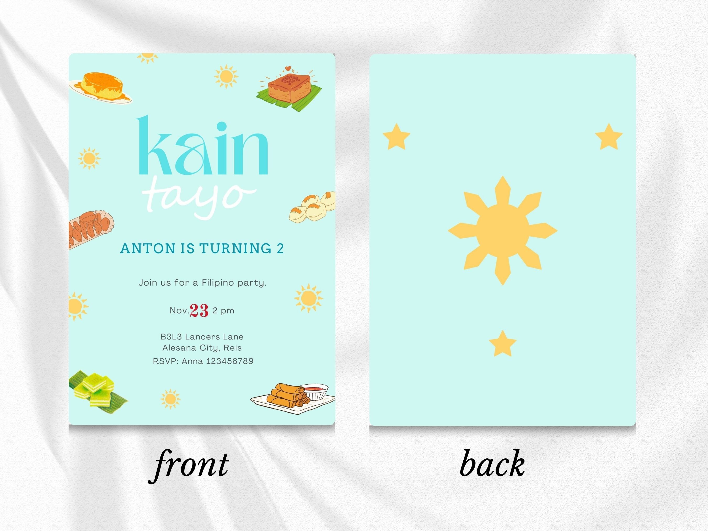 Editable Filipino Theme Party Invitation, Filipino Party, Filipino ...