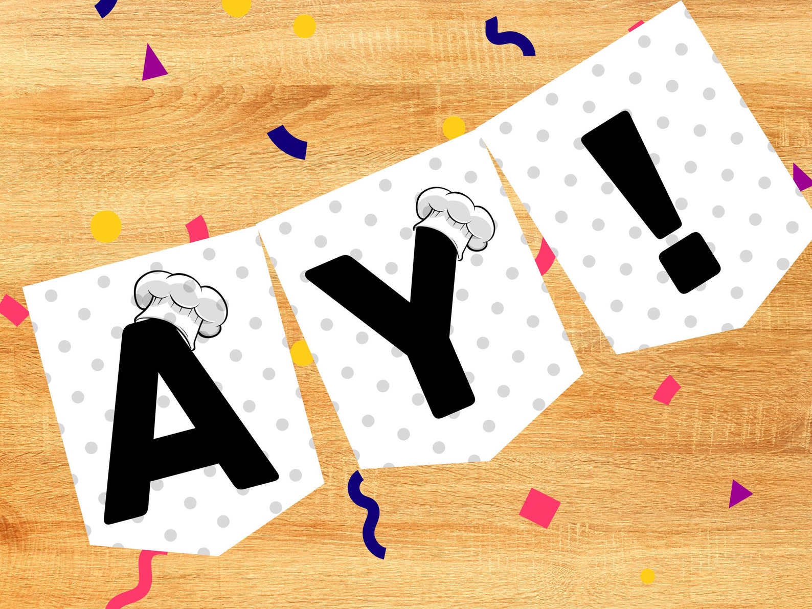 Printable Cooking Banner Chef Birthday Banner Happy Birthday Chef Chef ...