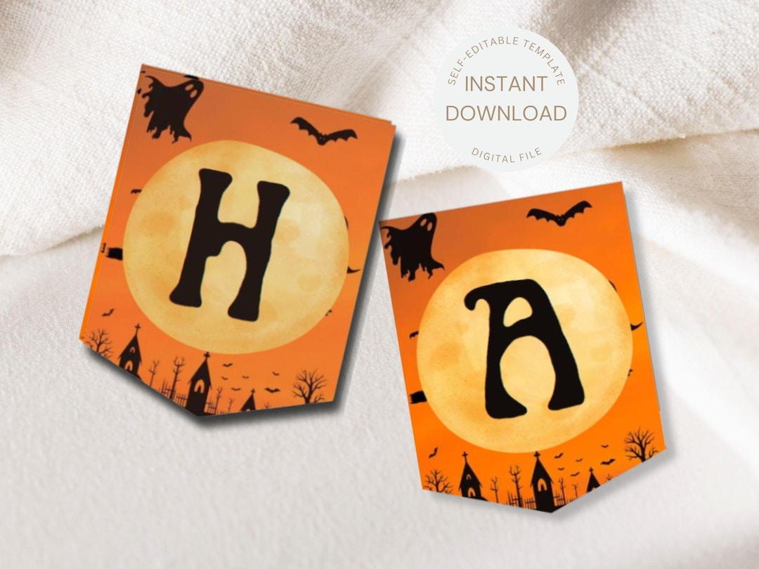 Editable Halloween Party Banner, Costume Party Decor, Halloween Party ...