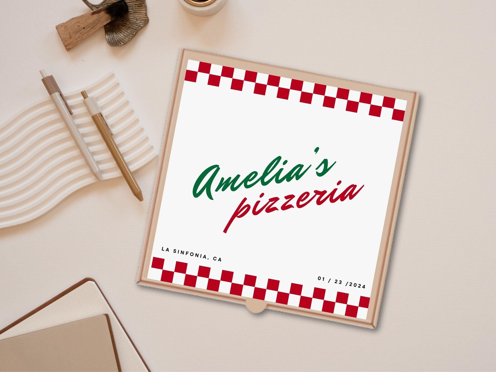 Italian Pizza Box Labels - Pizza Theme - Simple Pizza Box - Pizza Party ...