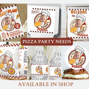 Pizza Box Custom Printable With Photo Pizza Party Decoration Pizza Chef ...