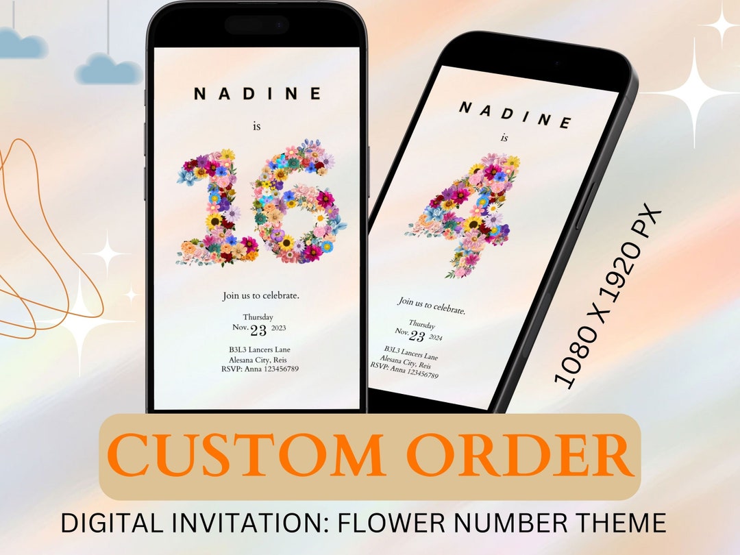 Custom Made Invitation, Personalized Electronic Invite, Create Any ...