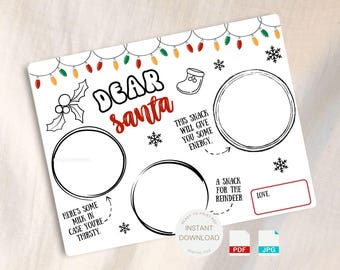 Dear Santa Tray, Santa Cookies and Milk Tray, Snakes for Santa ...