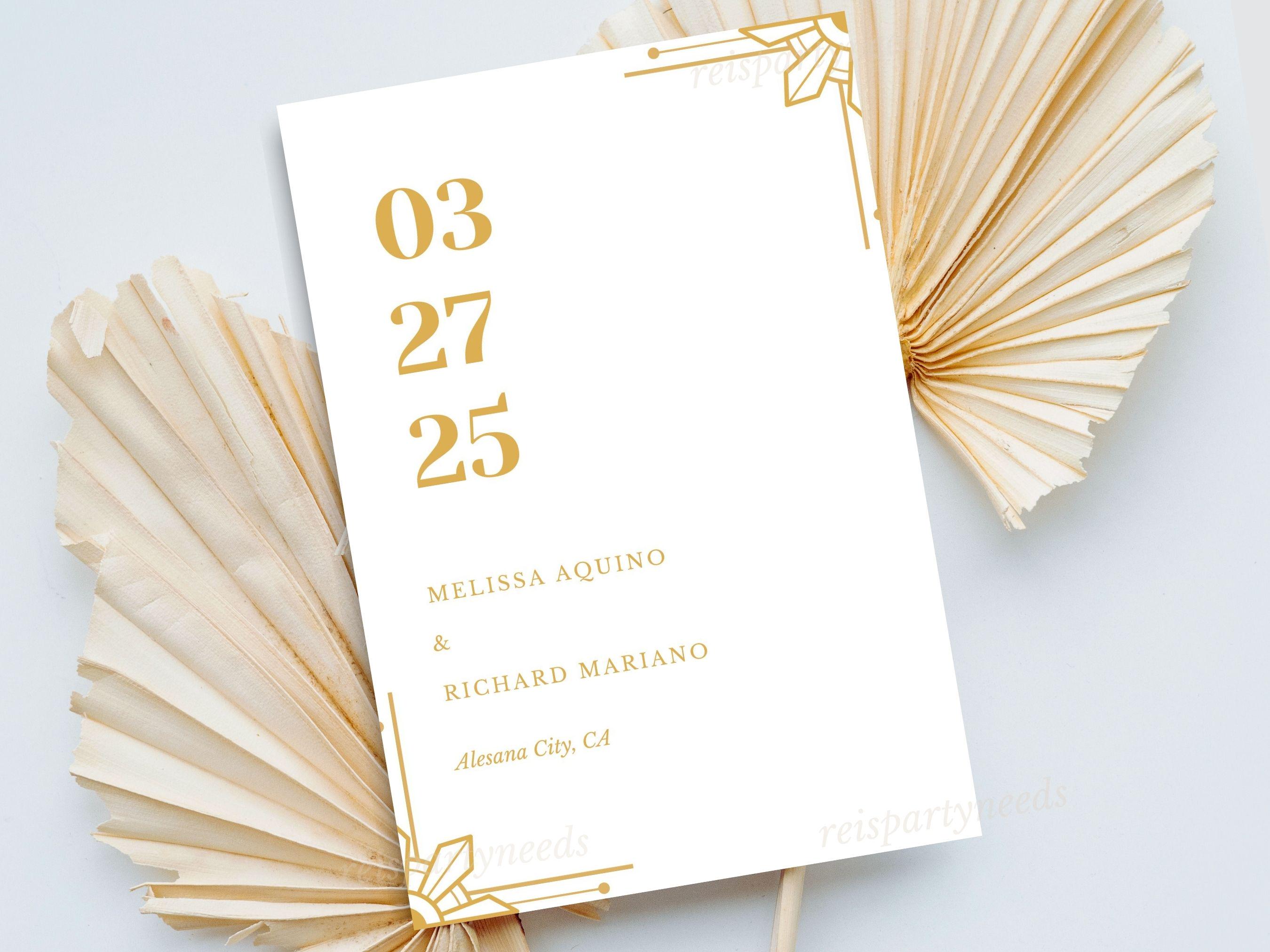 Boho Philippines Sun Save the Date Card, Modern Filipiniana Wedding ...