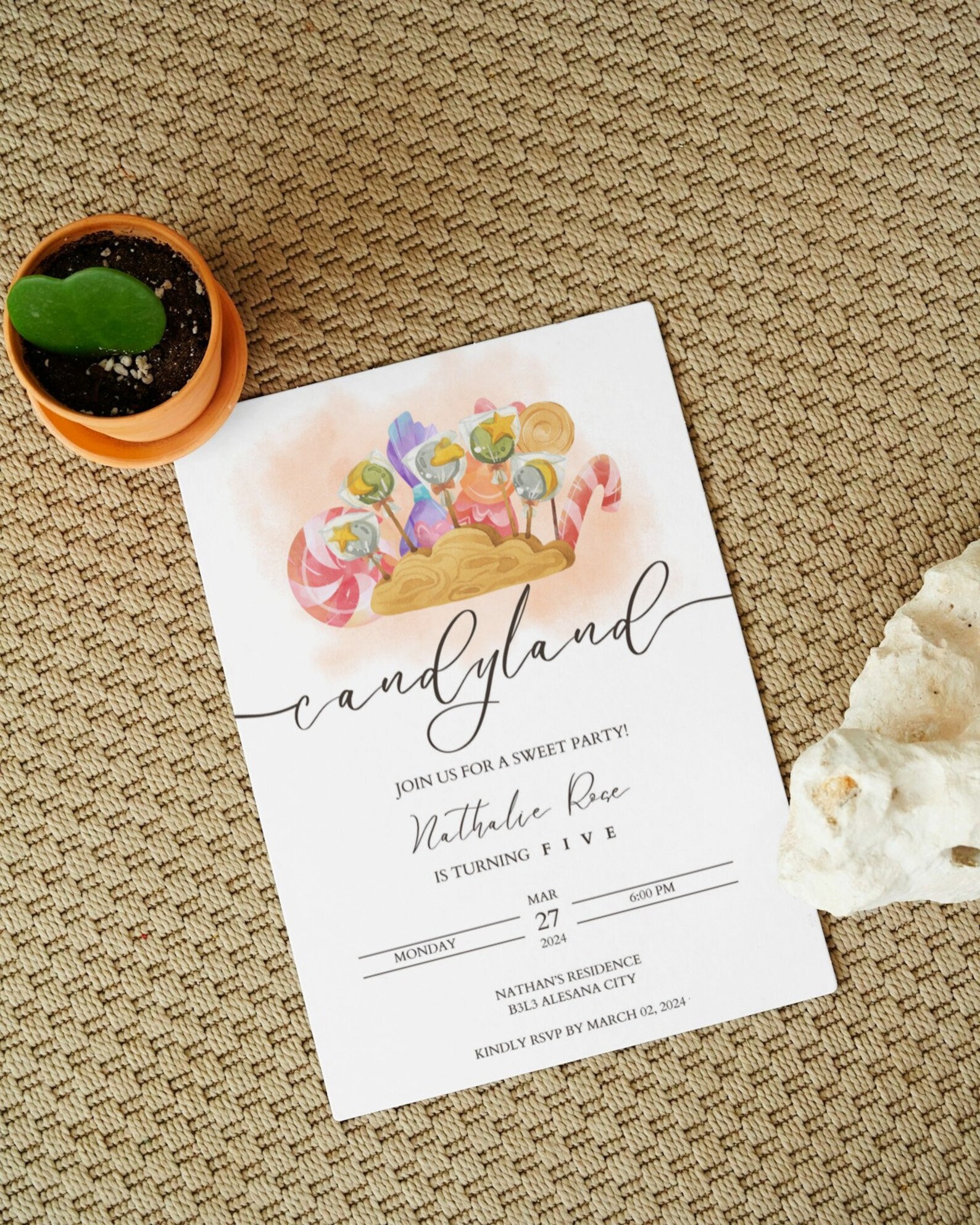 Personalized Candyland Birthday Placemat | Activity Sheet (PDF) - Etsy