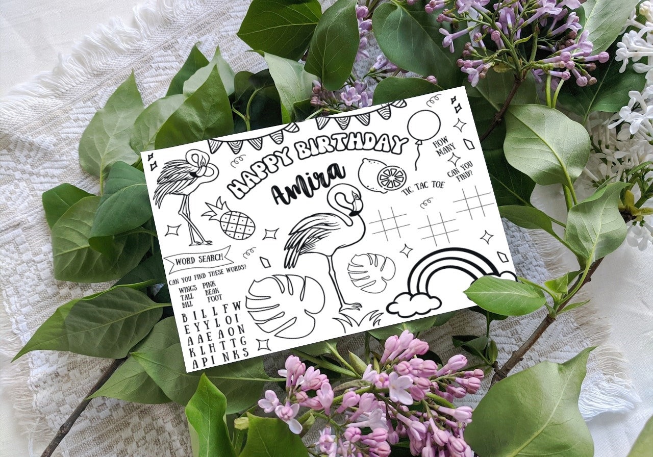Printable Flamingo Coloring Pages for Flamingo Birthday Party or Just A ...