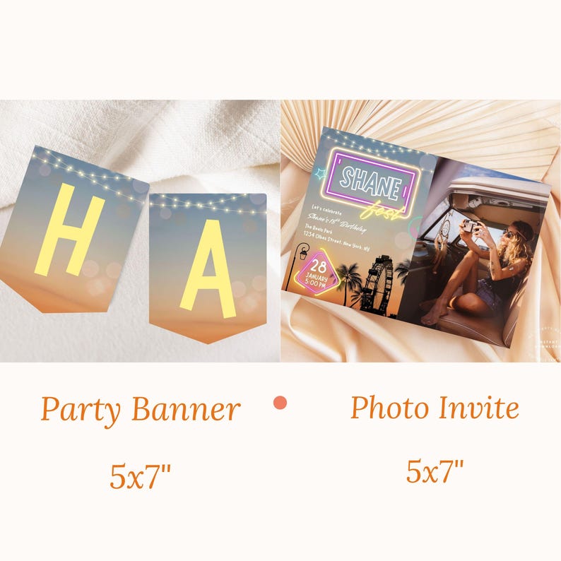 Editable Music Festival Bundle Template Invitation Sign Favors Decor ...