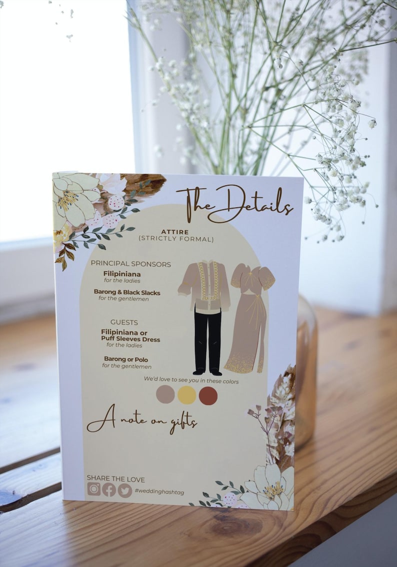 Modern Filipiniana Wedding Invitation Template Filipino Wedding ...