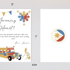 Filipino Party Thank You Card Editable and Printable Philippines ...