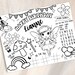 Personalized Cat Activity Sheet, Cat Theme Placemats, Cat Coloring Page ...