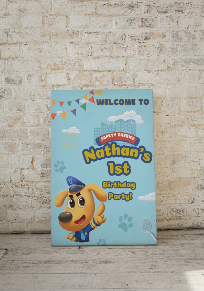 Editable Kids Birthday Party Welcome Sign Birthday Party Decorations ...