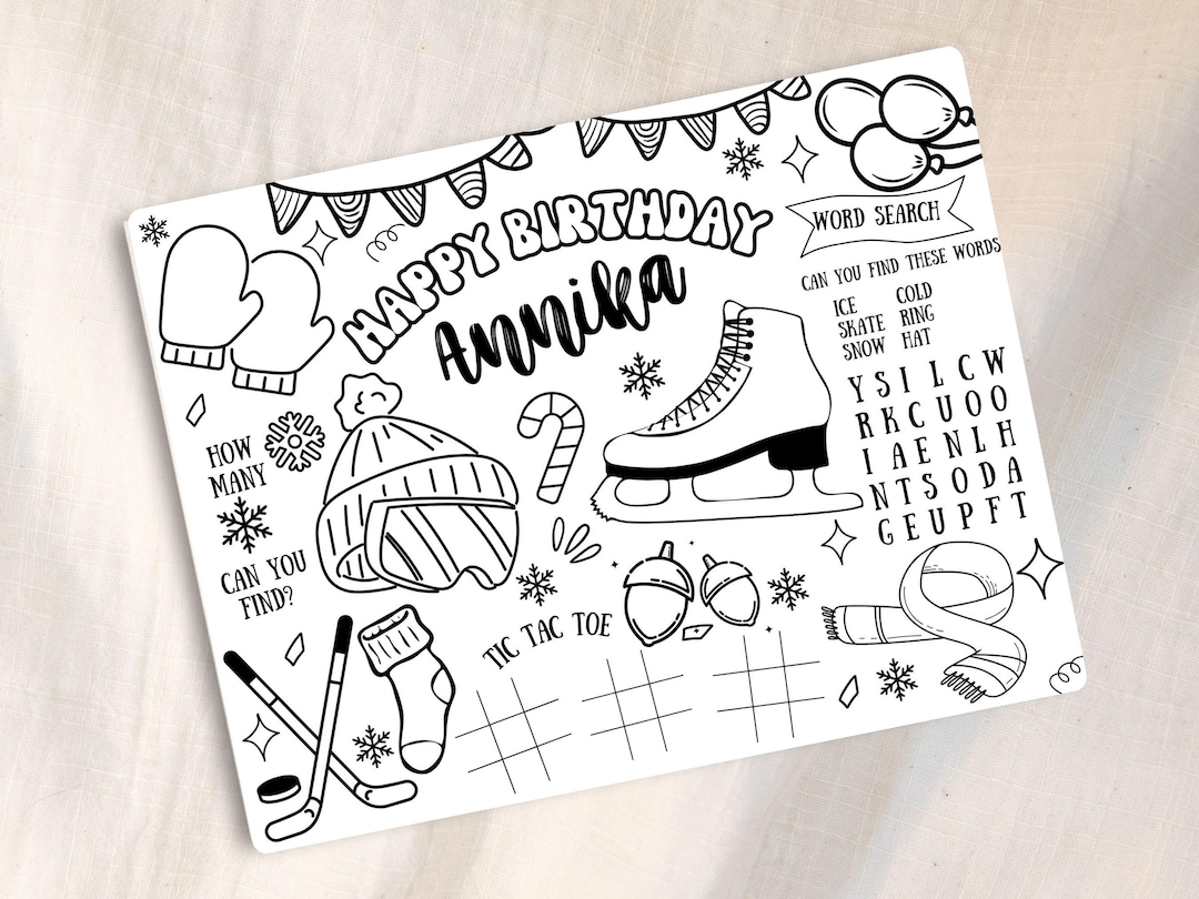 Winter Birthday Coloring Page | Winter One Derland | Bday Party ...