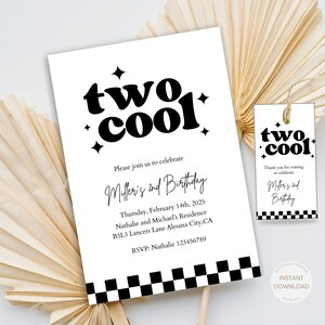 Two Cool Birthday Bundle, Boy Second Birthday Party Bundle, Aesthetic ...
