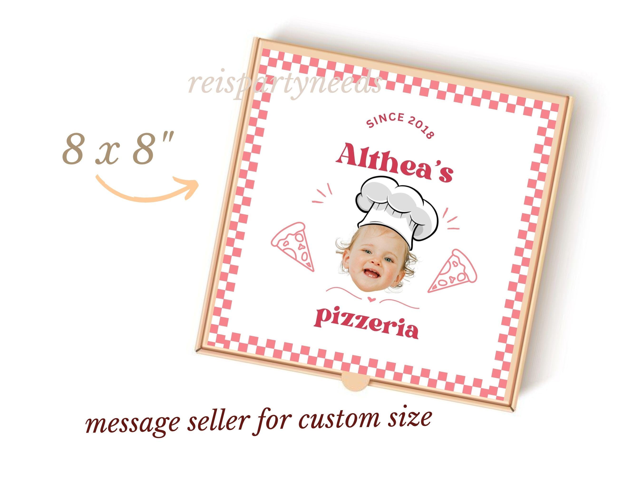 Custom Face Pink Pizza Box Printable, Pizza Birthday, Adults Kids Pizza ...