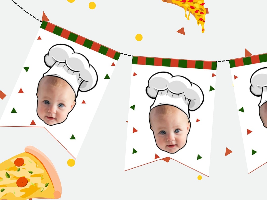 Pizza Party Banner - Pizza Pennant - Pizza Decorations - Pizza Birthday ...