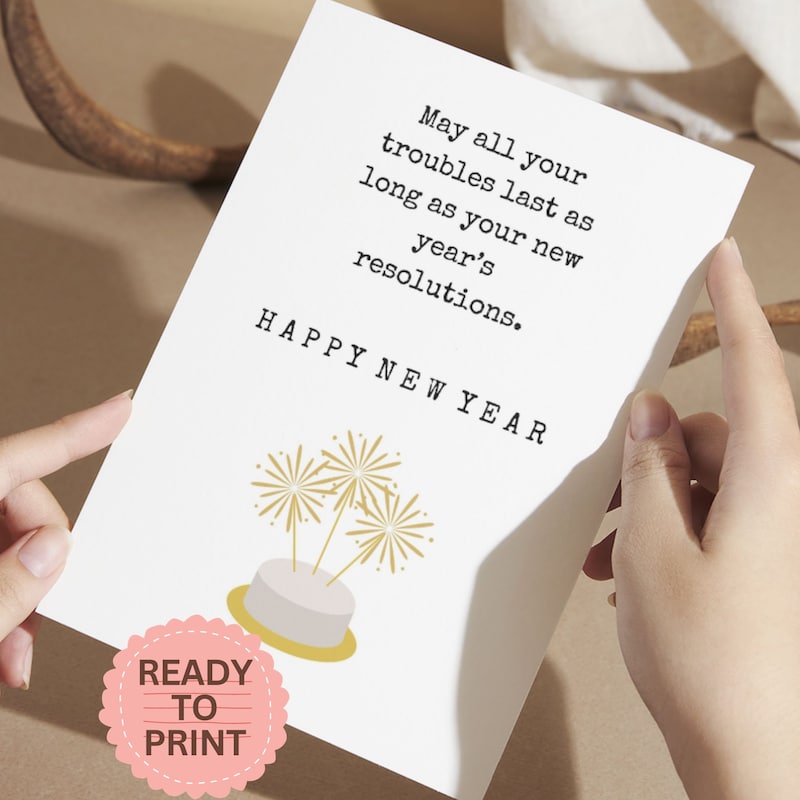 Funny New Year Card - Etsy