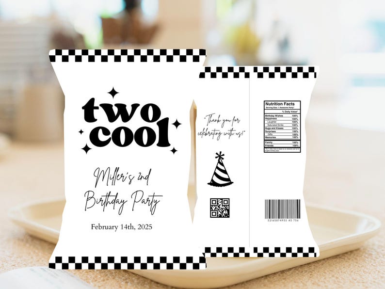 Two Cool Birthday Bundle, Boy Second Birthday Party Bundle, Aesthetic ...
