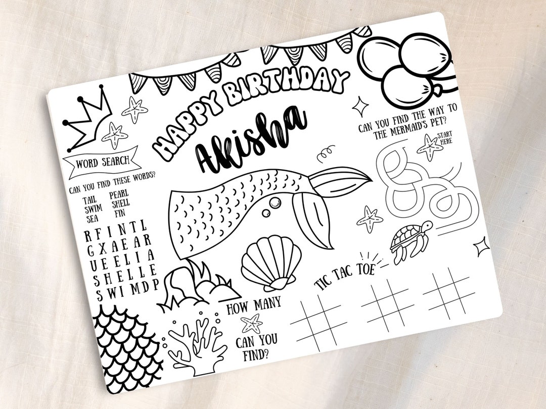 Printable Mermaid Coloring Page Coloring Book for Girls, Adults, Teens ...