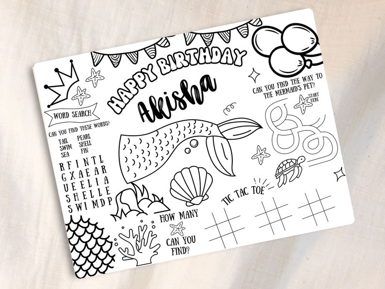 Printable Mermaid Coloring Page Coloring Book for Girls, Adults, Teens ...