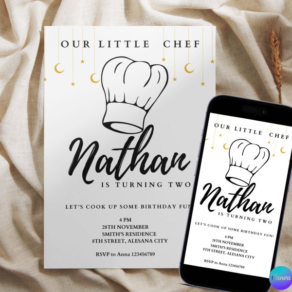 Cooking Birthday Party Invitation - Etsy