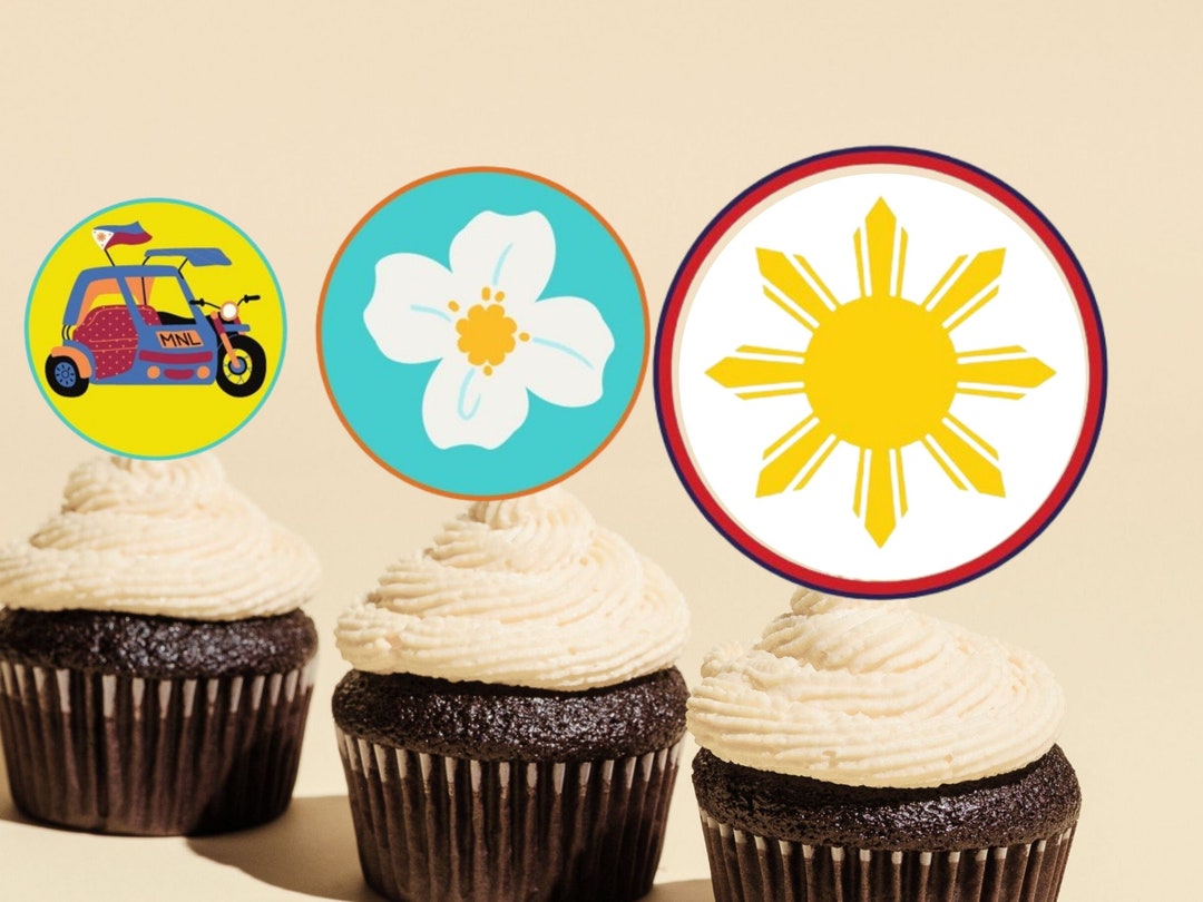 Filipino Birthday Cupcake Toppers, Filipino Party Decorations Birthday ...