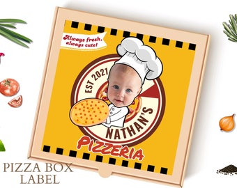Pizza Box Printable Label, Pizza Birthday Party, Italian Birthday Party ...