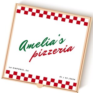 Italian Pizza Box Labels - Pizza Theme - Simple Pizza Box - Pizza Party ...