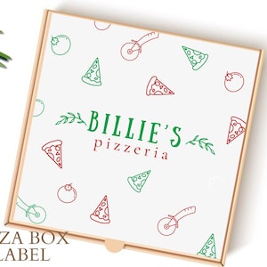 Minimalist Pizza Box Custom Printable Pizza Party Decoration Pizza Chef ...