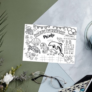 Editable Under the Sea Coloring Page | Placemat Coloring Page | Any Age ...