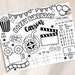 Printable Movie Night Coloring Page, Cinema Coloring Page for Kids and ...