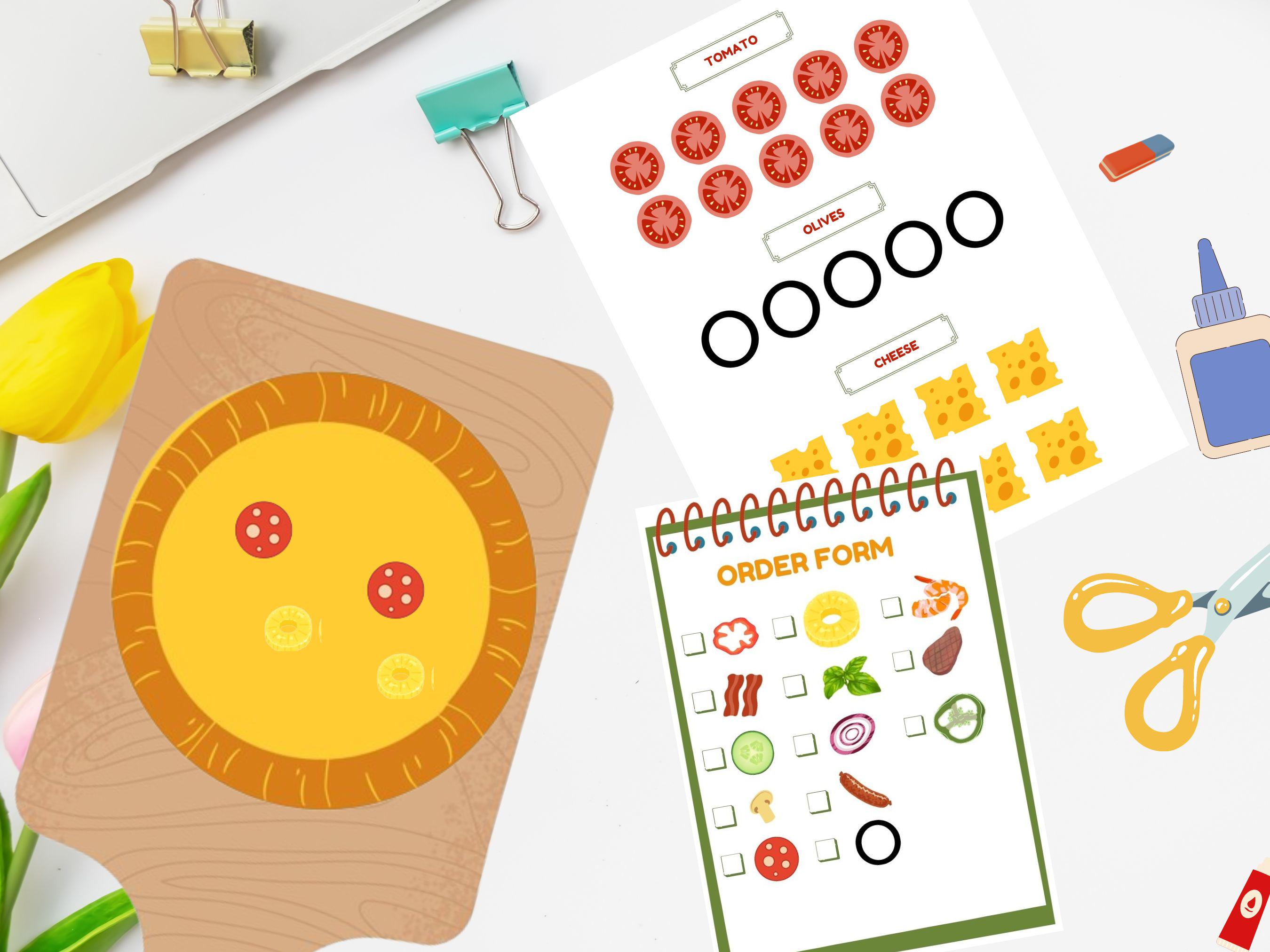 Make a Pizza Craft for Kids Printable, Build a Pizza Cut and Paste - Etsy