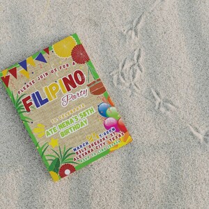 Editable Filipino Party Fiesta Theme Birthday Invitation, Filipino ...